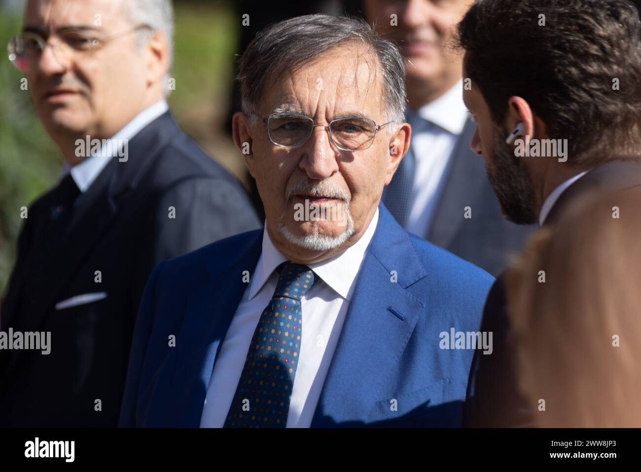 The President of the Senate Ignazio La Russa during the ceremony ...
