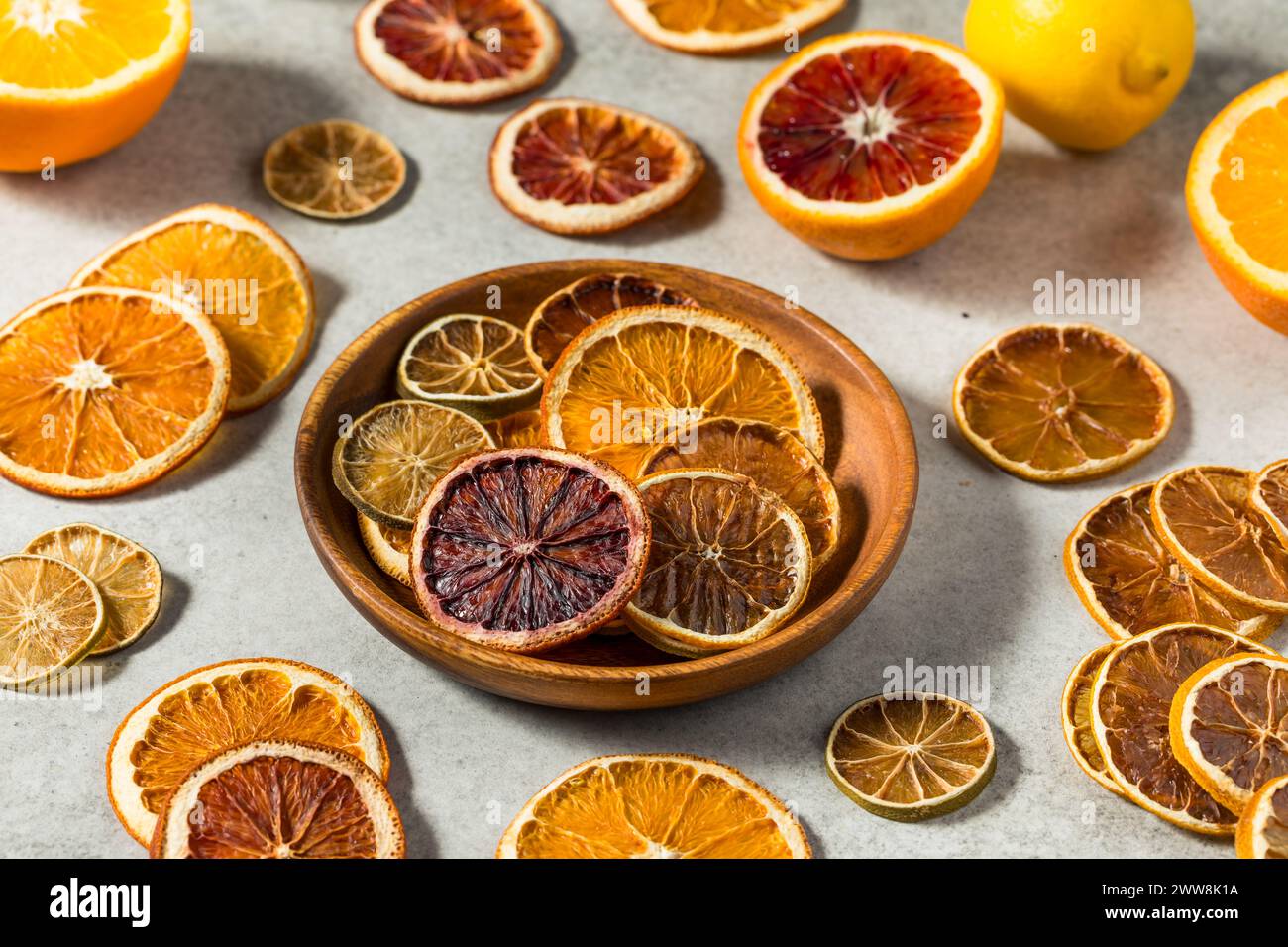 Healthy Dried Dehydrated Citrus Fruit with Oranges LIme and Lemons ...