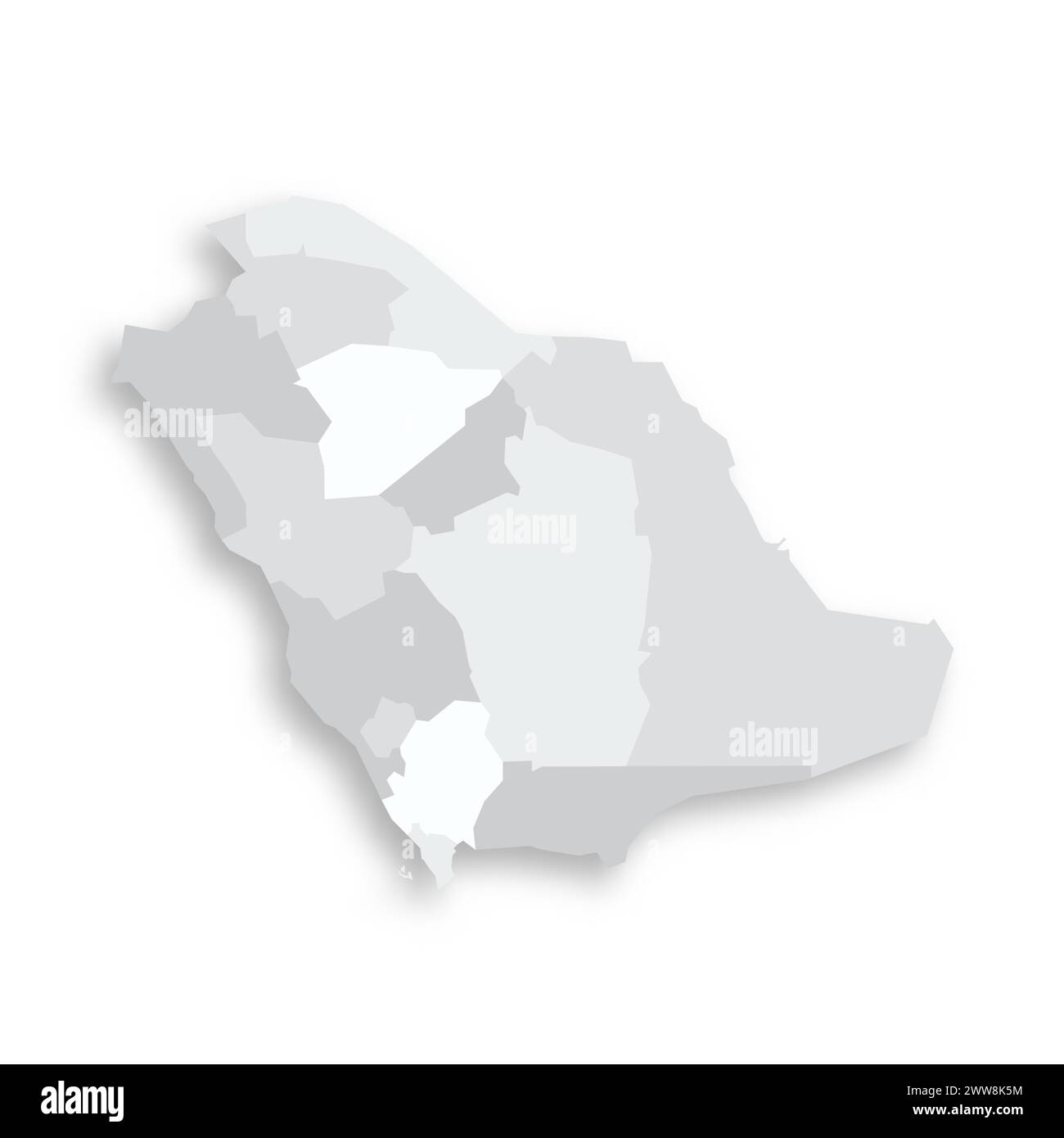 Saudi Arabia political map of administrative divisions - provinces or ...