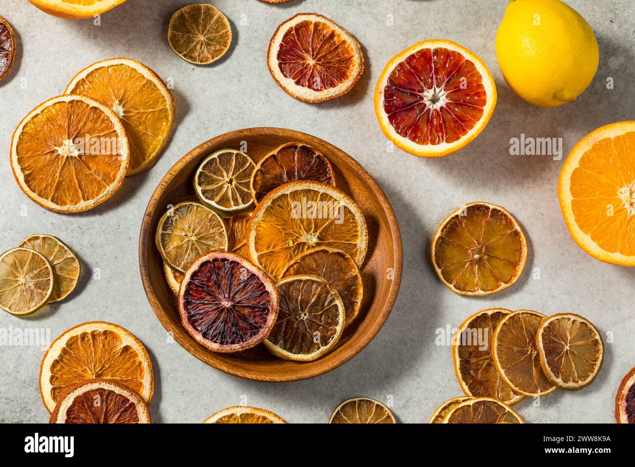 Healthy Dried Dehydrated Citrus Fruit with Oranges LIme and Lemons ...