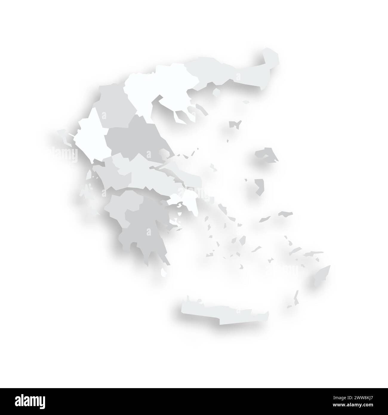 Greece political map of administrative divisions - decentralized ...