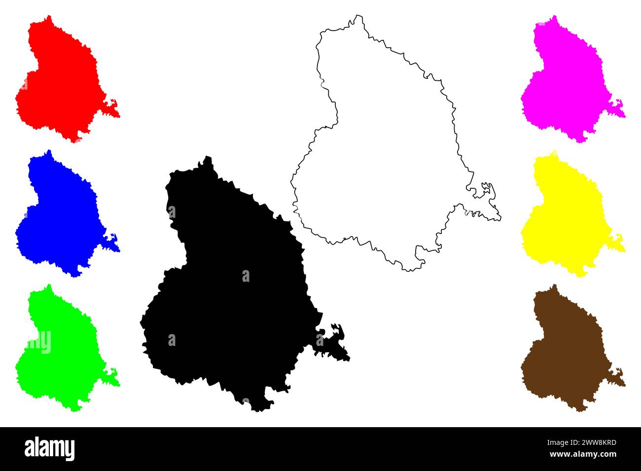 Suining city (People's Republic of China, PRC) map vector illustration ...