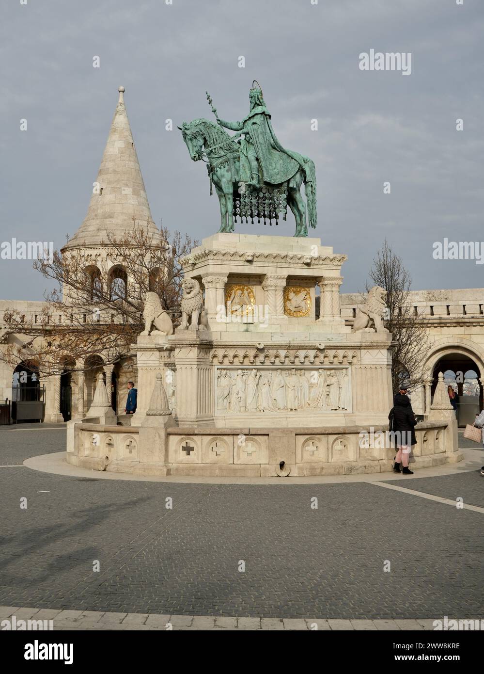 Statue of St. Stephen I at Fisherman's Bastion. By sculptor Alajos ...