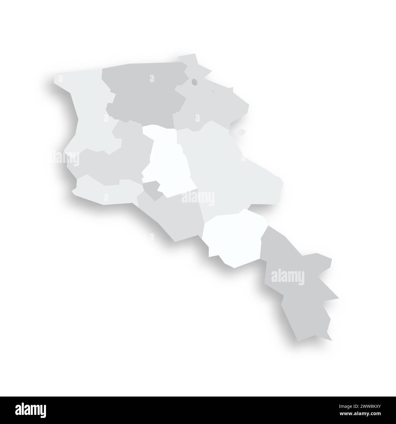 Armenia political map of administrative divisions - provinces and ...