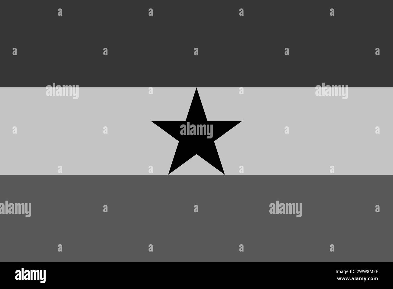 Ghana flag - greyscale monochrome vector illustration. Flag in black ... Ghana flag - greyscale monochrome vector illustration. Flag in black ...