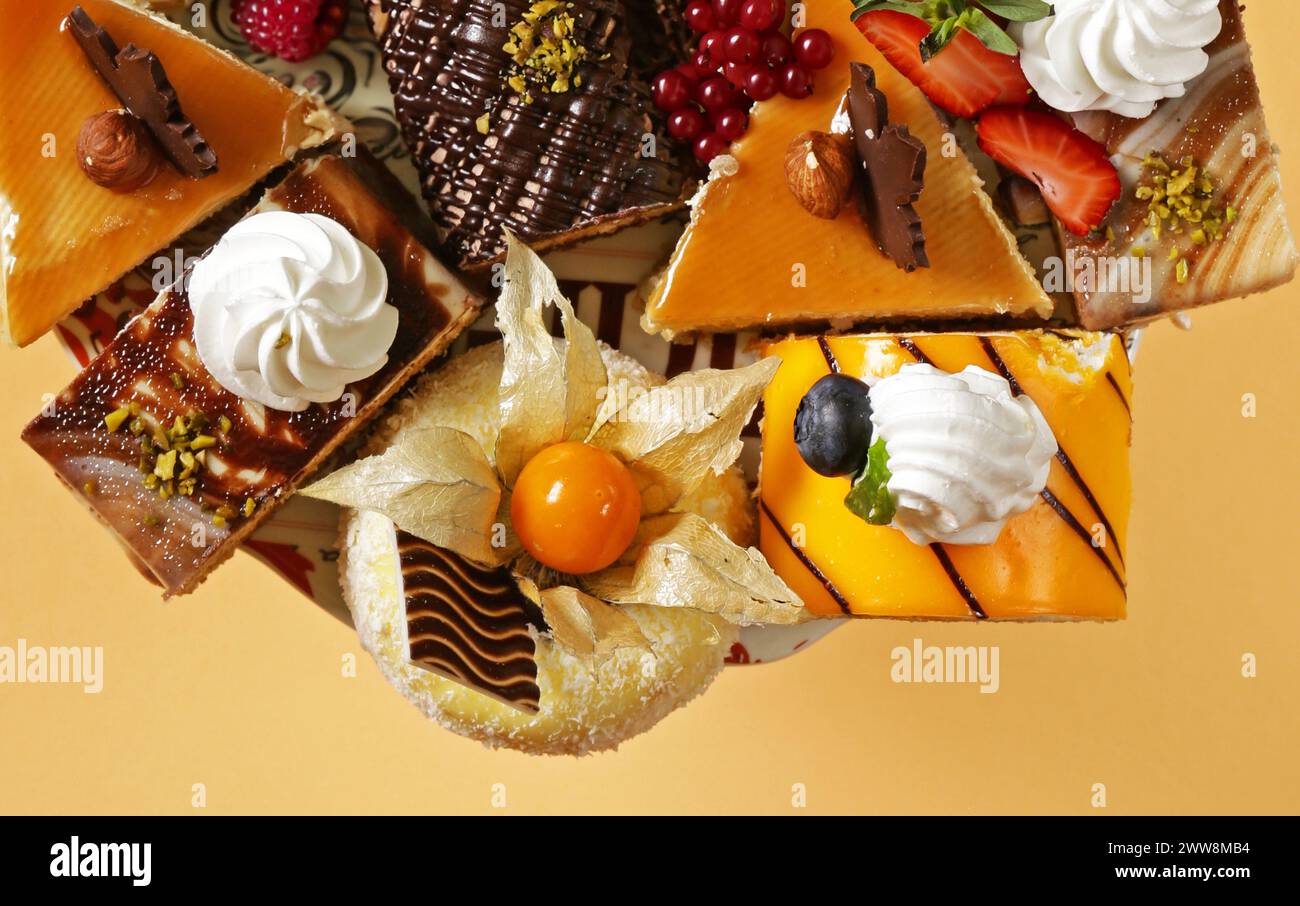 assorted mini cakes for dessert and treats Stock Photo - Alamy