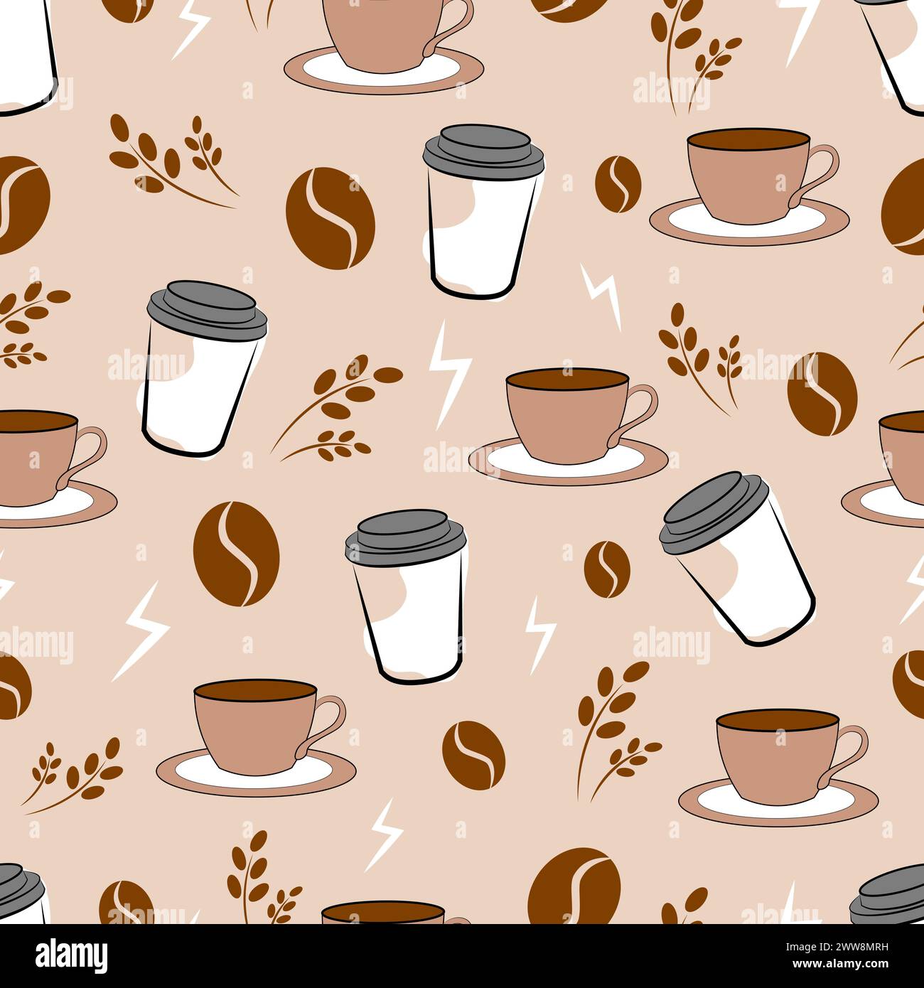 Espresso coffee cups in Stock Vector Images - Alamy