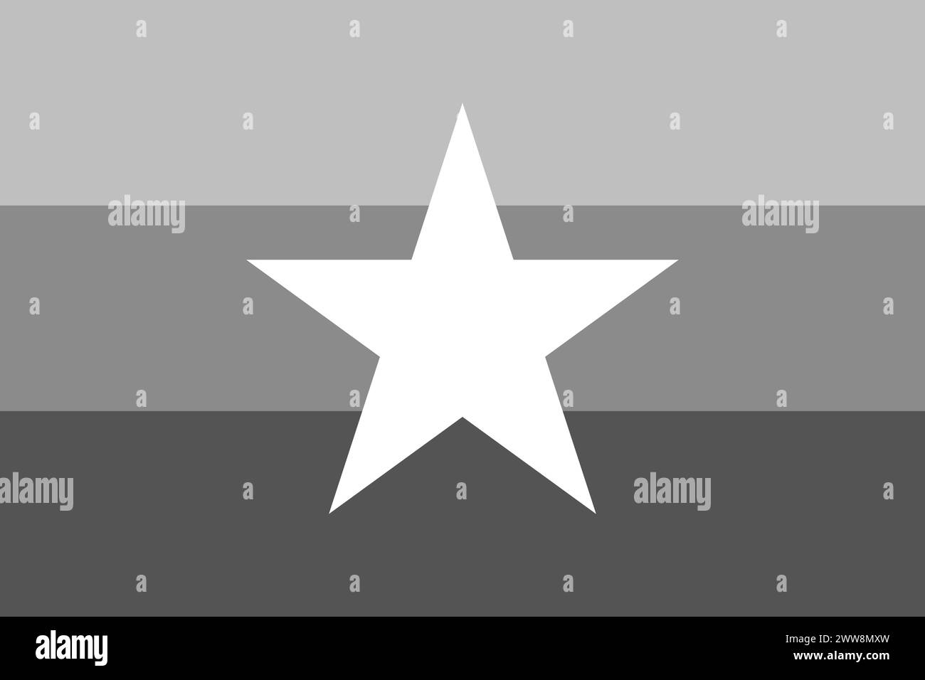 Myanmar flag - greyscale monochrome vector illustration. Flag in black ...
