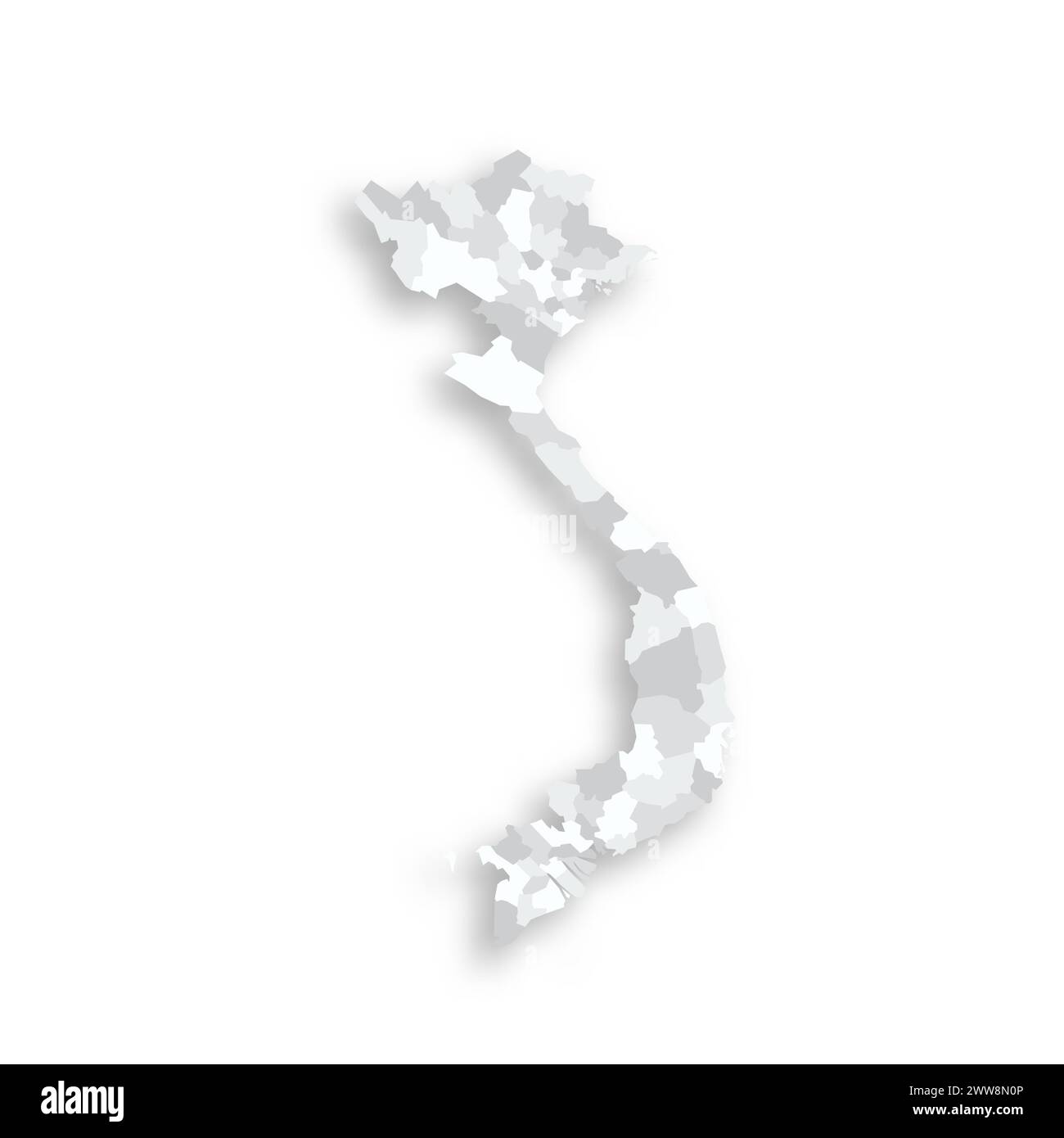 Vietnam political map of administrative divisions - provinces and ...