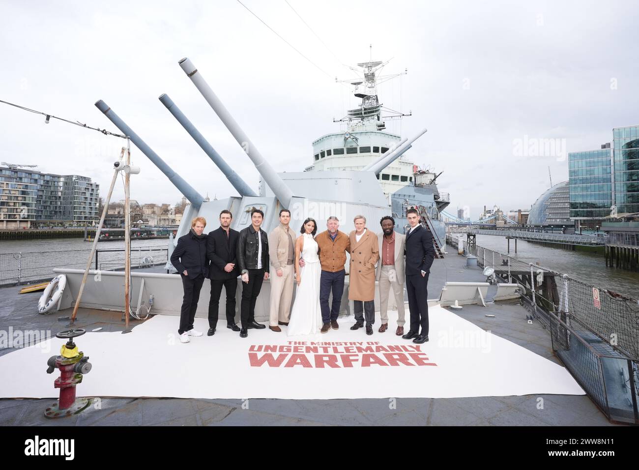 (left to right) Jerry Bruckheimer, Alex Pettyfer, Henry Golding, Henry ...