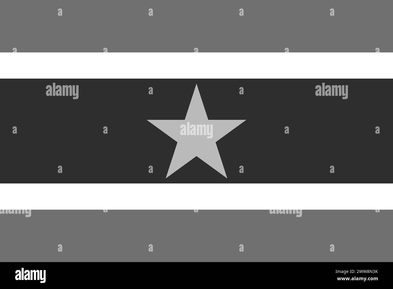 Suriname flag - greyscale monochrome vector illustration. Flag in black ...