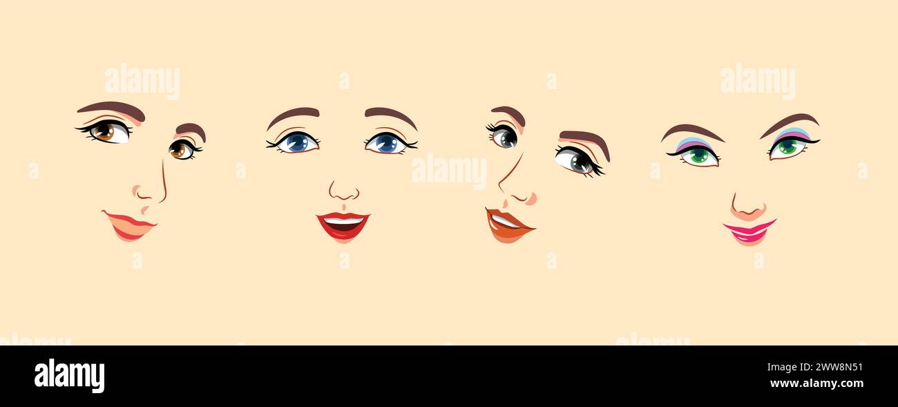 Facial features hi-res stock photography and images - Alamy