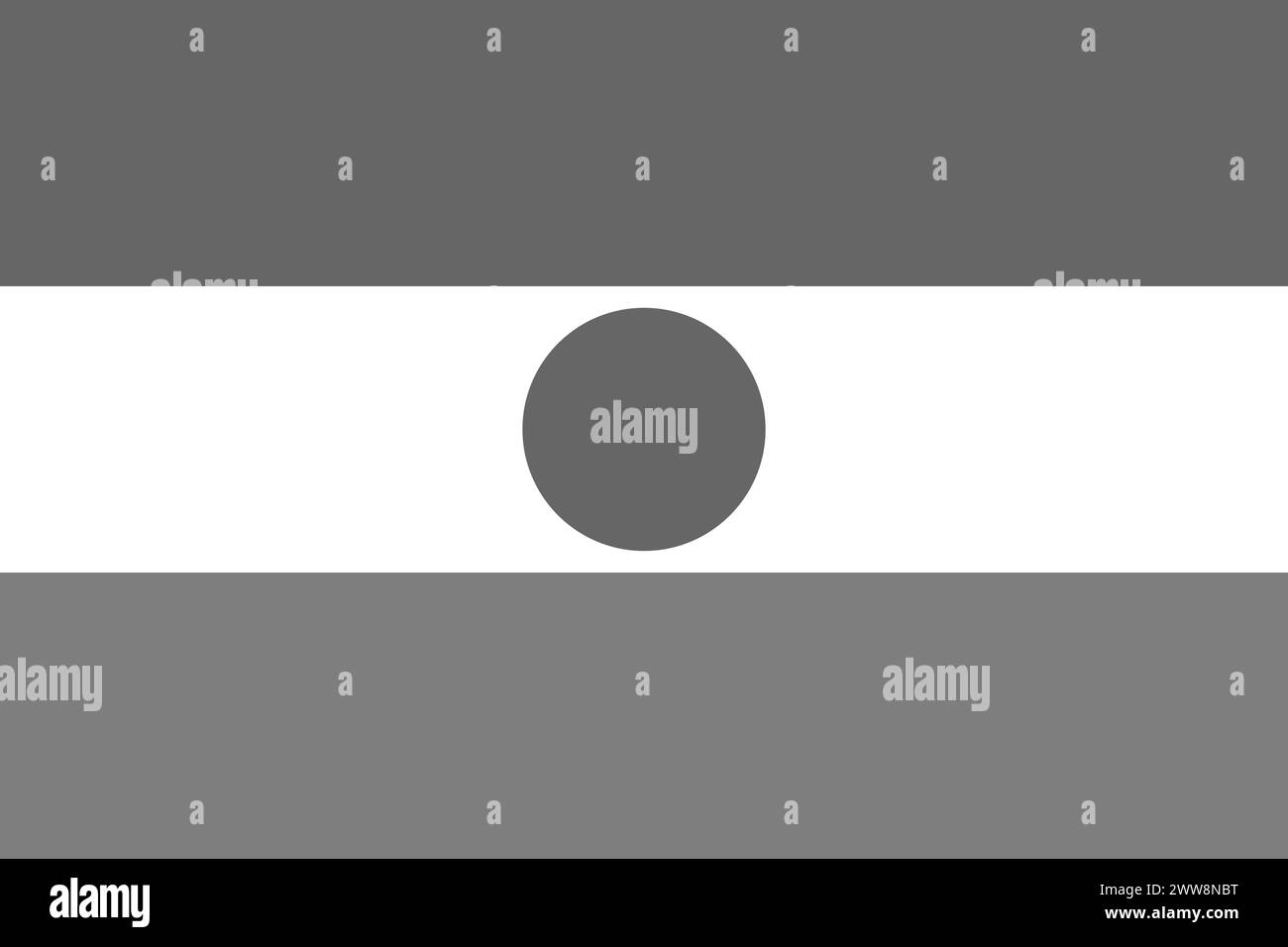 Niger flag - greyscale monochrome vector illustration. Flag in black ...