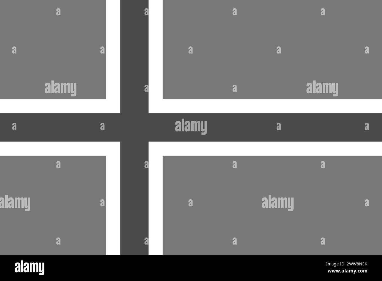 Iceland flag - greyscale monochrome vector illustration. Flag in black ...