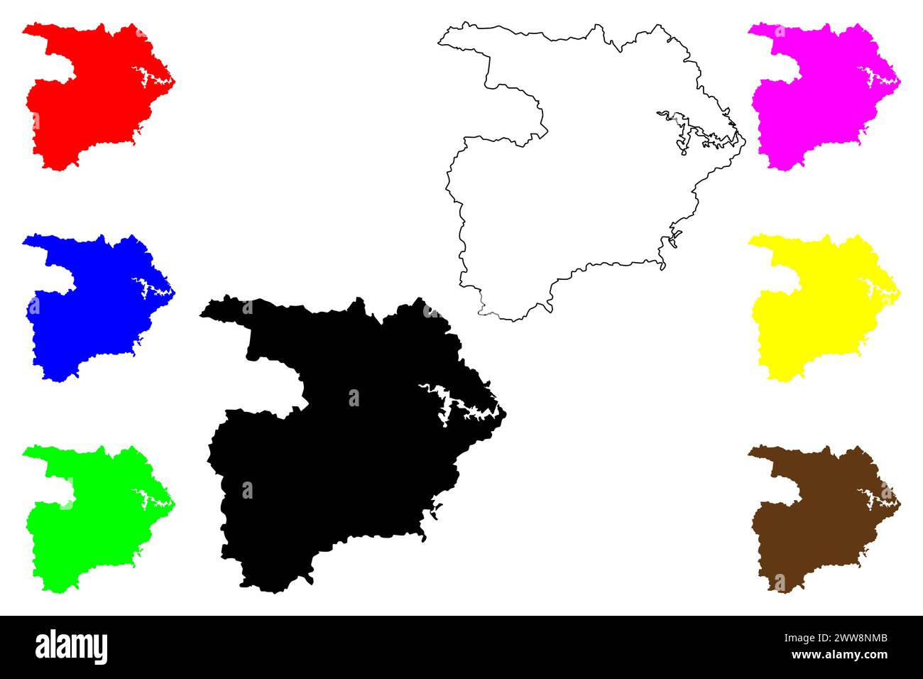 Shiyan city (People's Republic of China, PRC) map vector illustration ...