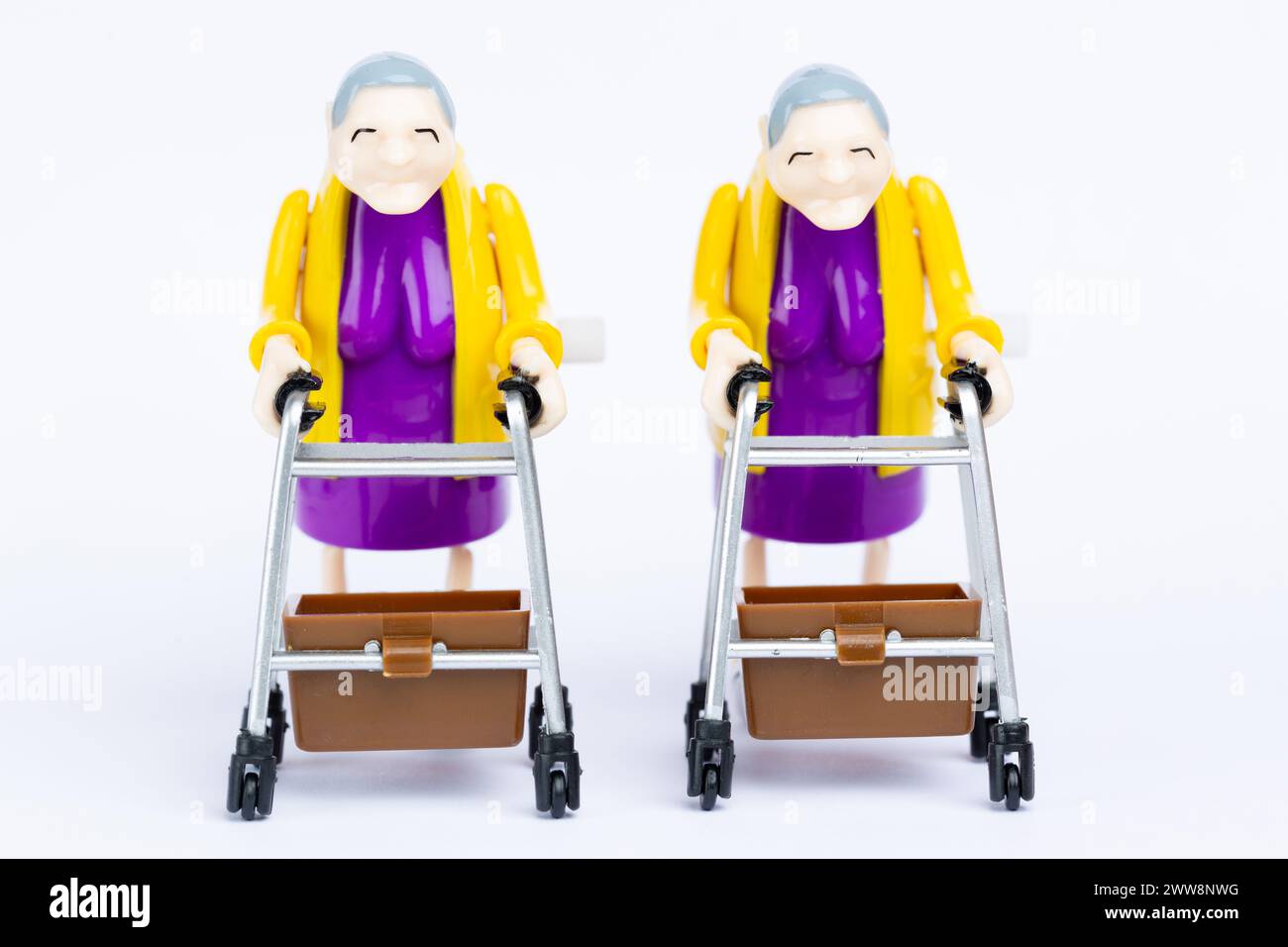 Wind Up Racing Grannies old age concept Stock Photo - Alamy