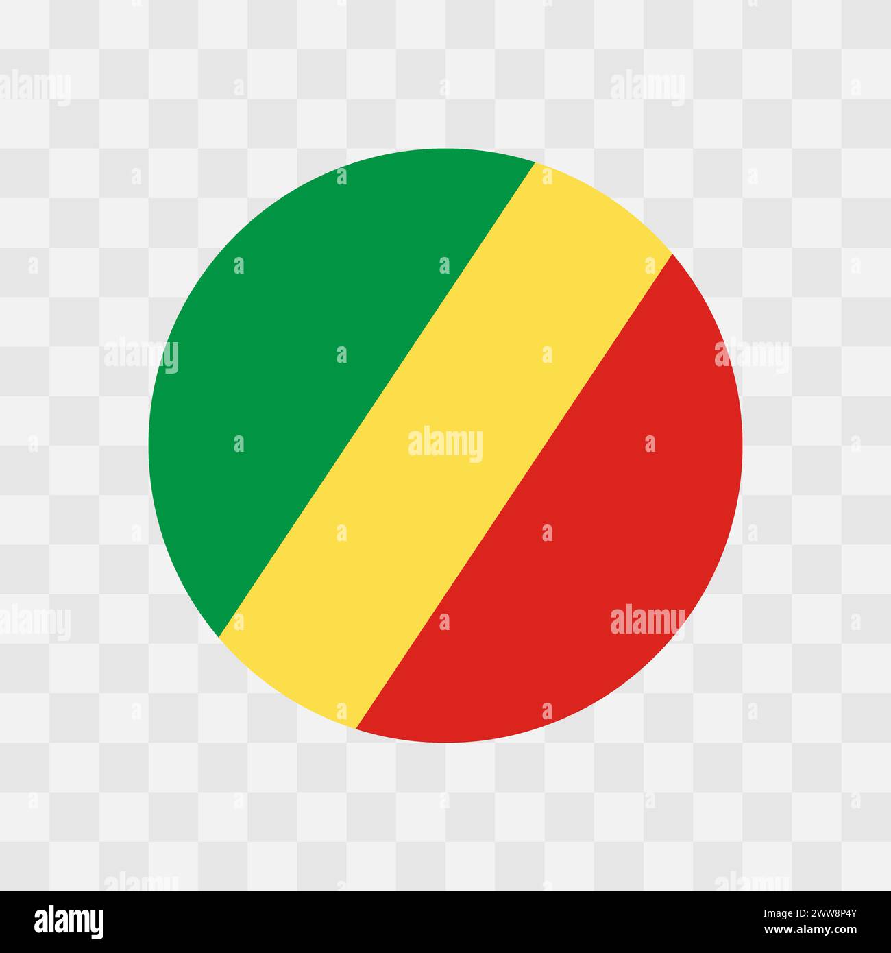 Republic of the Congo flag - circle vector flag isolated on ...