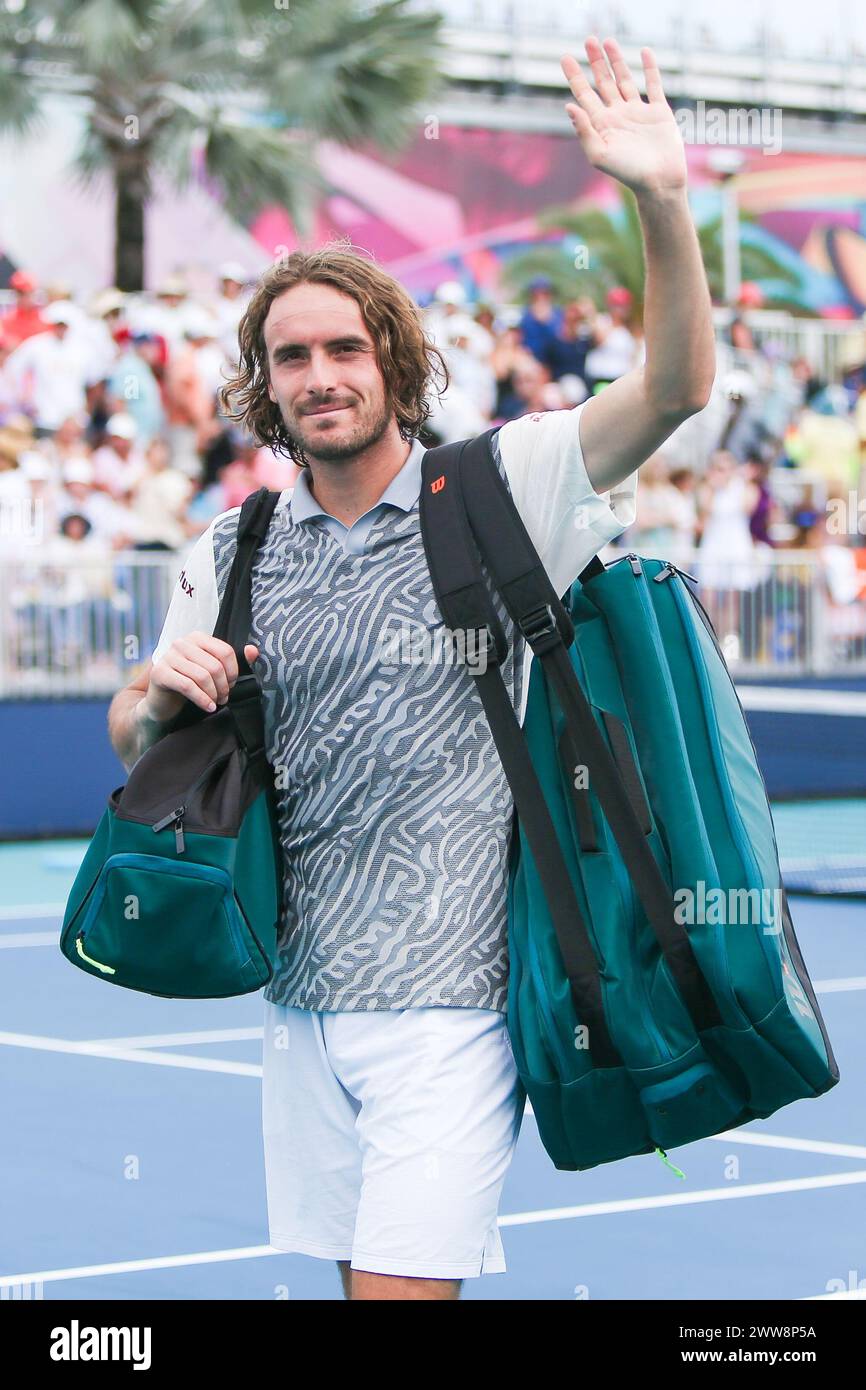 Miami Gardens, Florida, USA. 21st Mar, 2024. Stefanos Tsitsipas (GRE ...