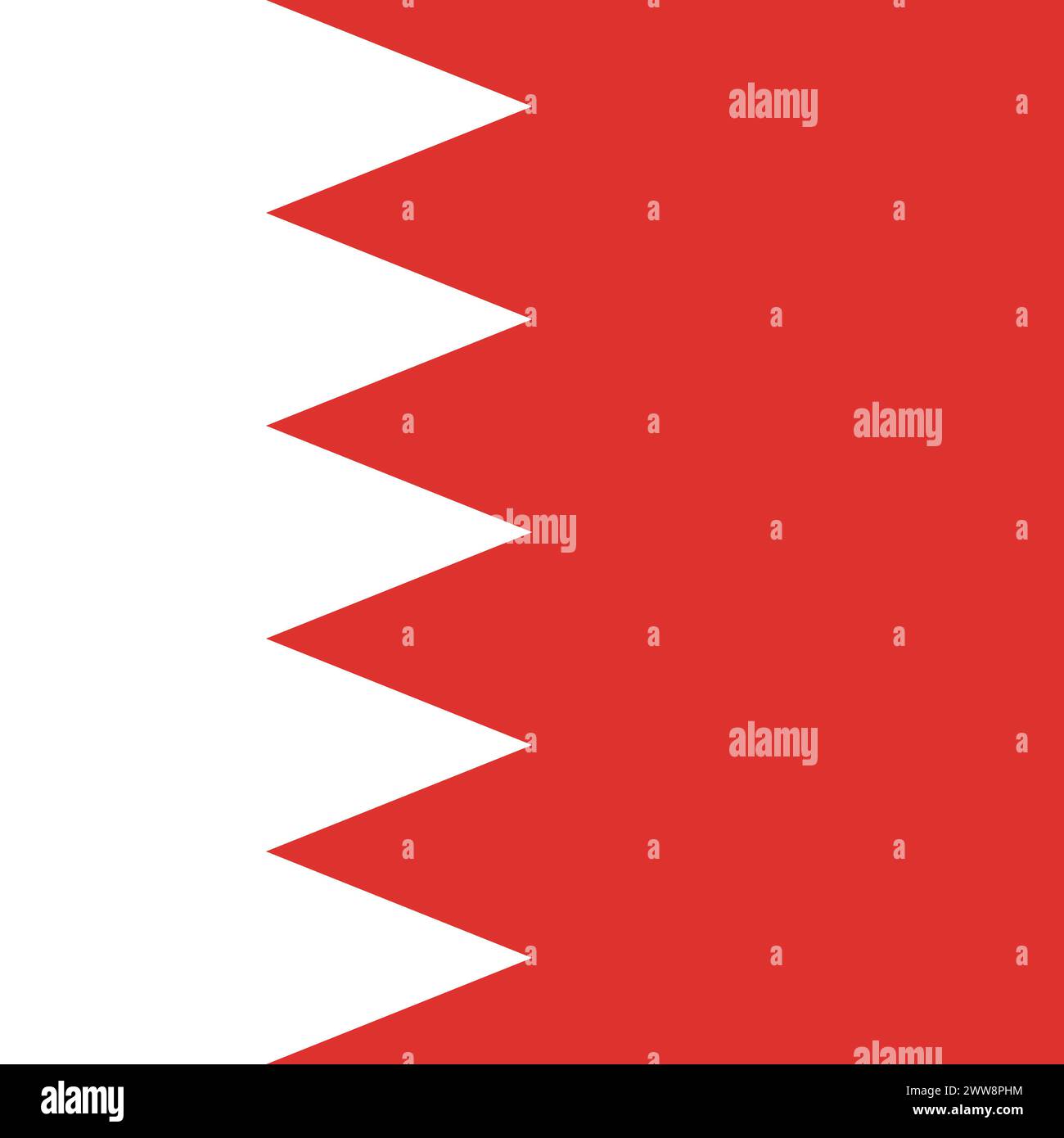 Bahrain flag - solid flat vector square with sharp corners Stock Vector ...