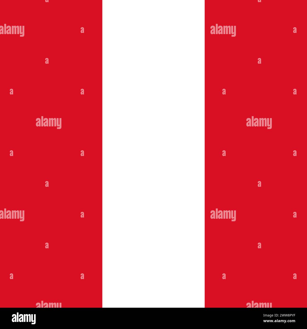 Peru flag - solid flat vector square with sharp corners Stock Vector ...