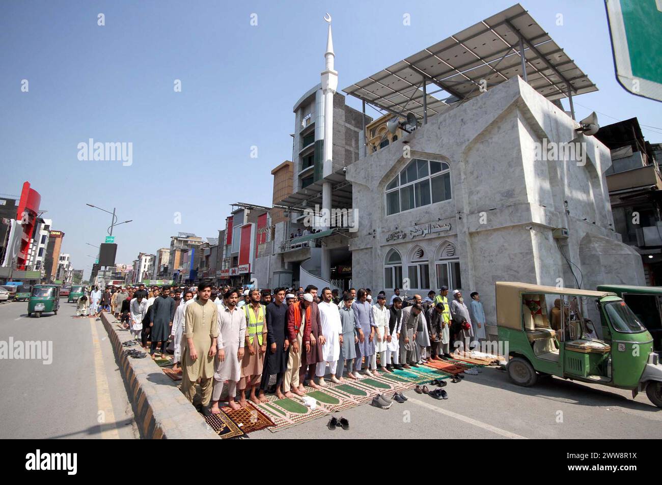Faithful Muslims are offering congregational Friday prayers during the ...