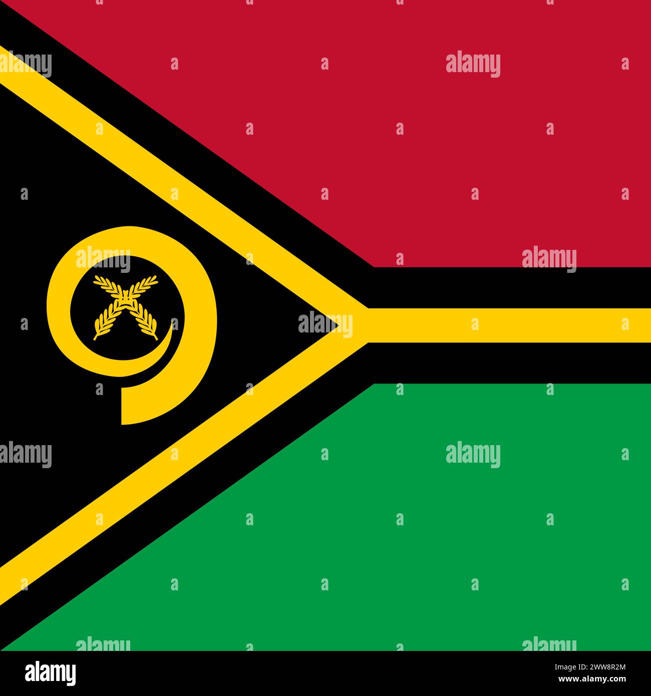 Vanuatu flag - solid flat vector square with sharp corners Stock Vector ...