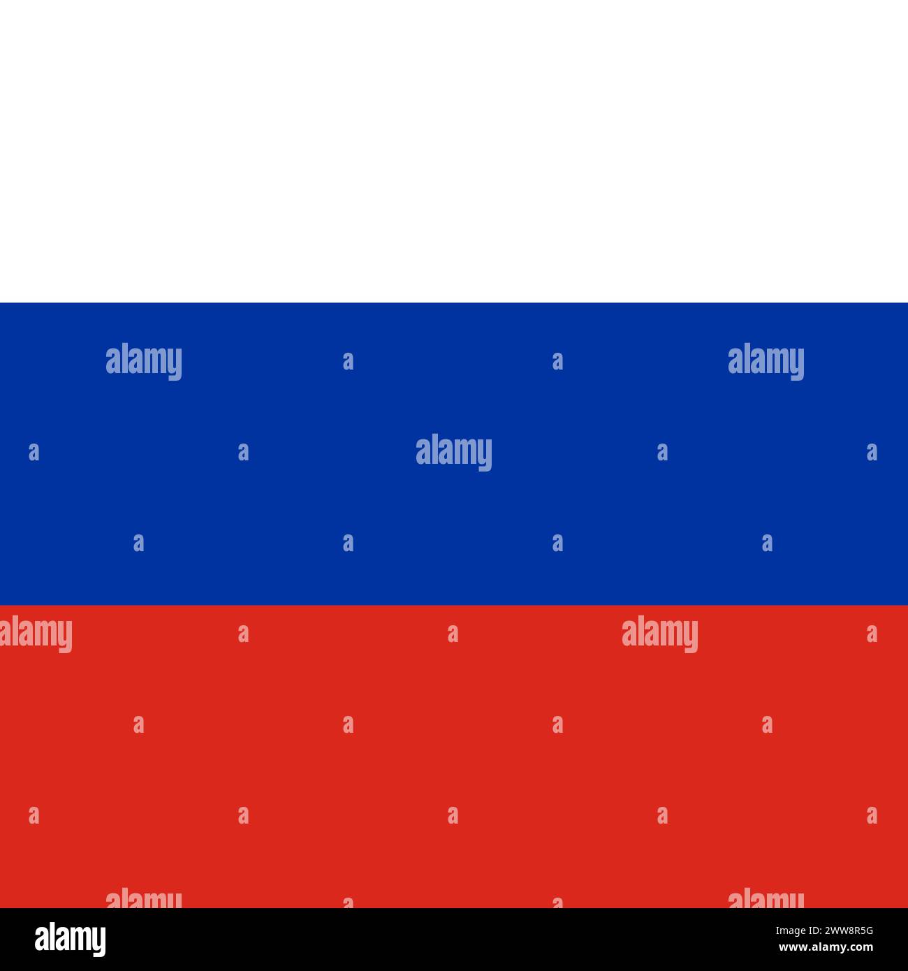 Russia flag - solid flat vector square with sharp corners Stock Vector ...