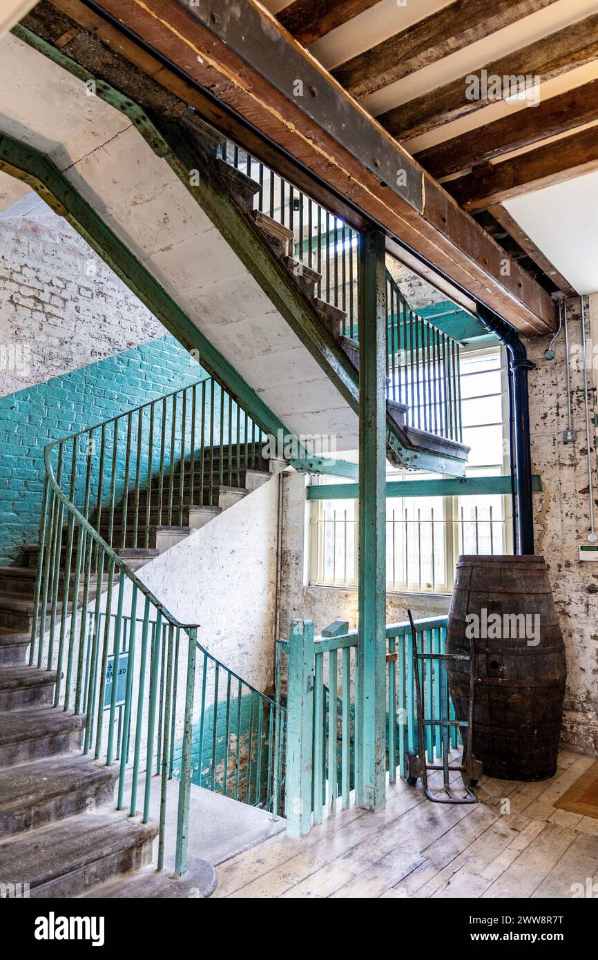 Staircase inside the Victorian era Ragged School Museum, East London ...