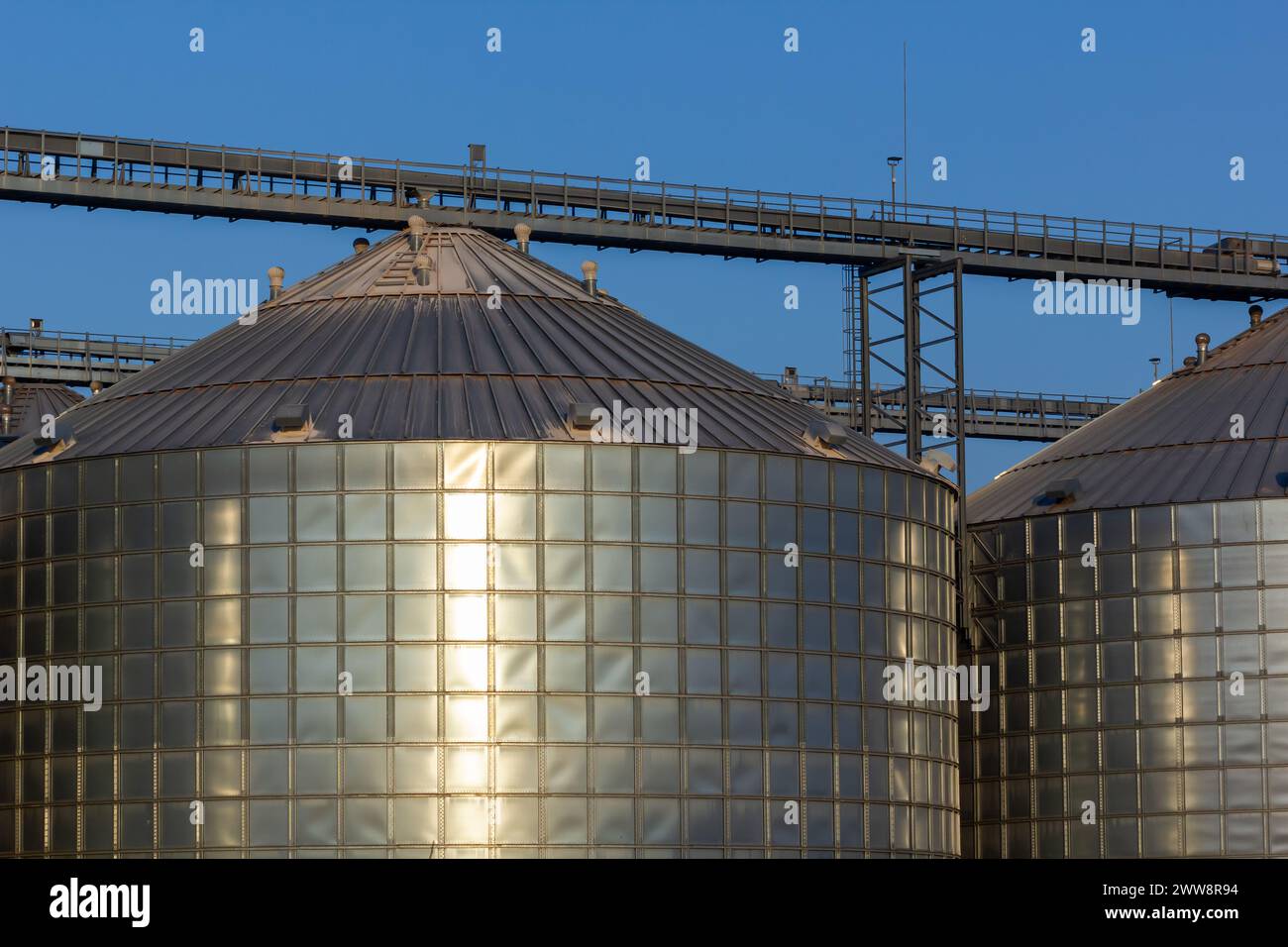 A large modern plant for the storage and processing of grain crops ...