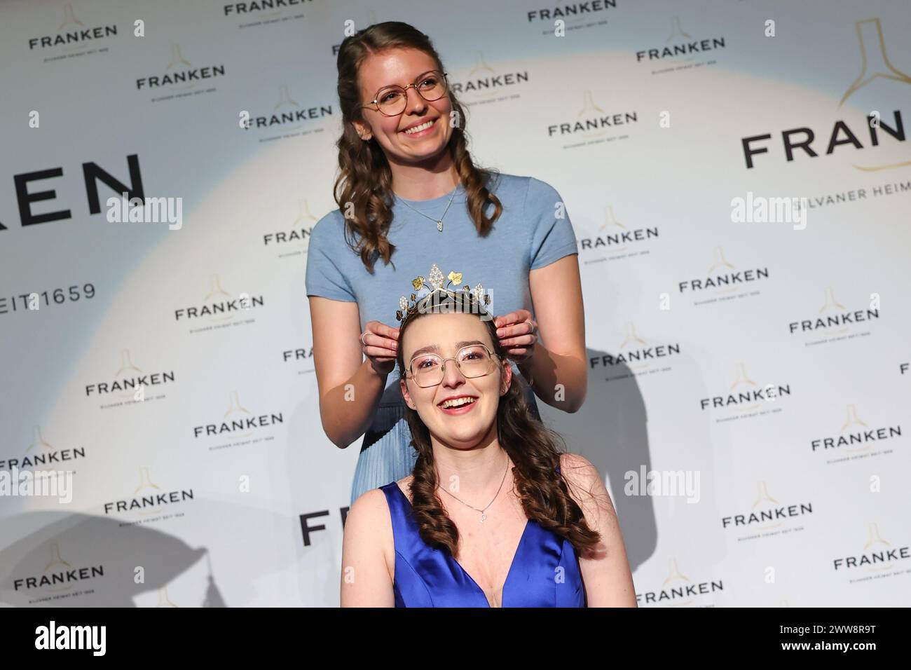 Aschaffenburg, Germany. 22nd Mar, 2024. The new Franconian Wine Queen ...