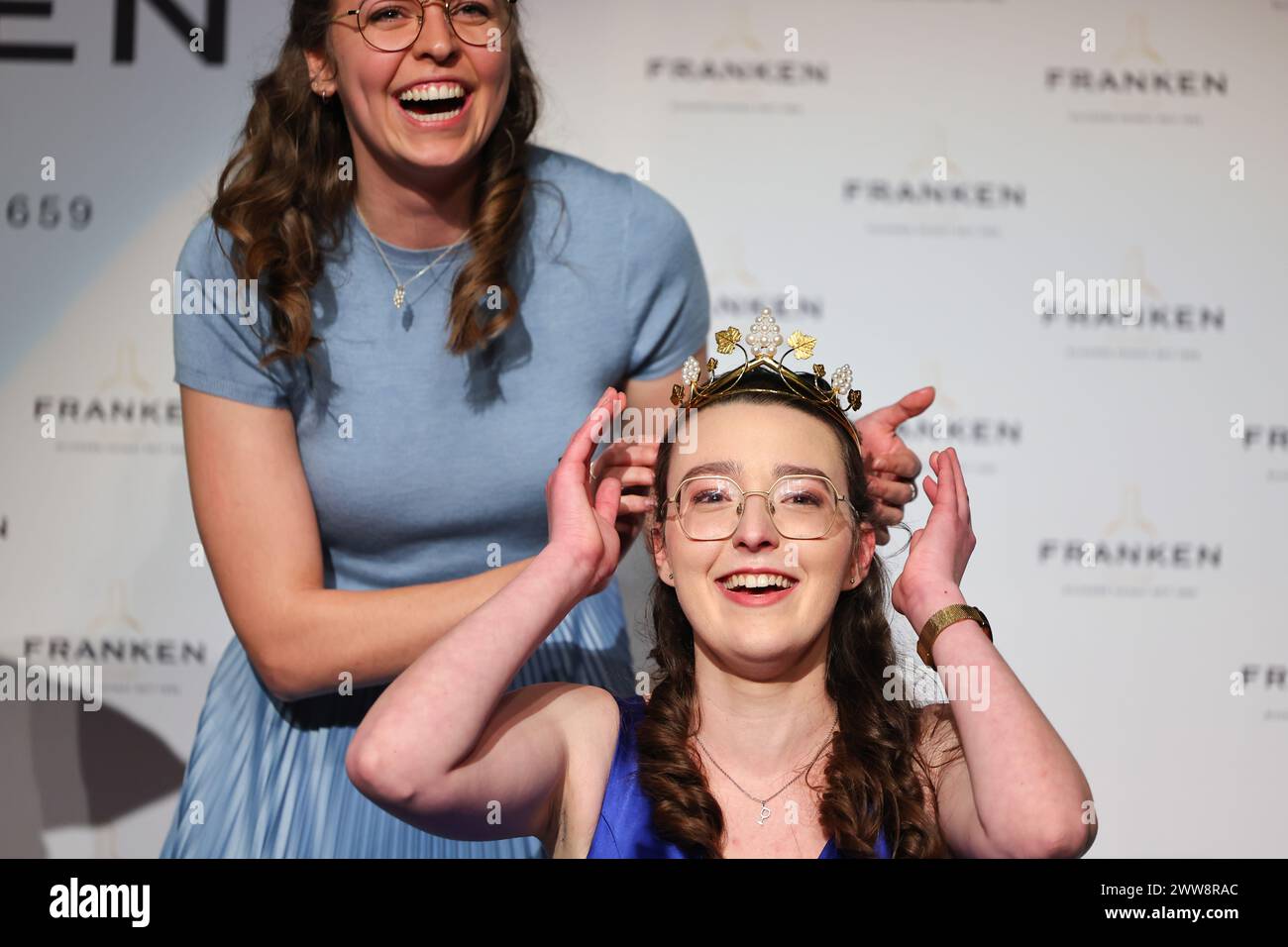 Aschaffenburg, Germany. 22nd Mar, 2024. The new Franconian Wine Queen ...