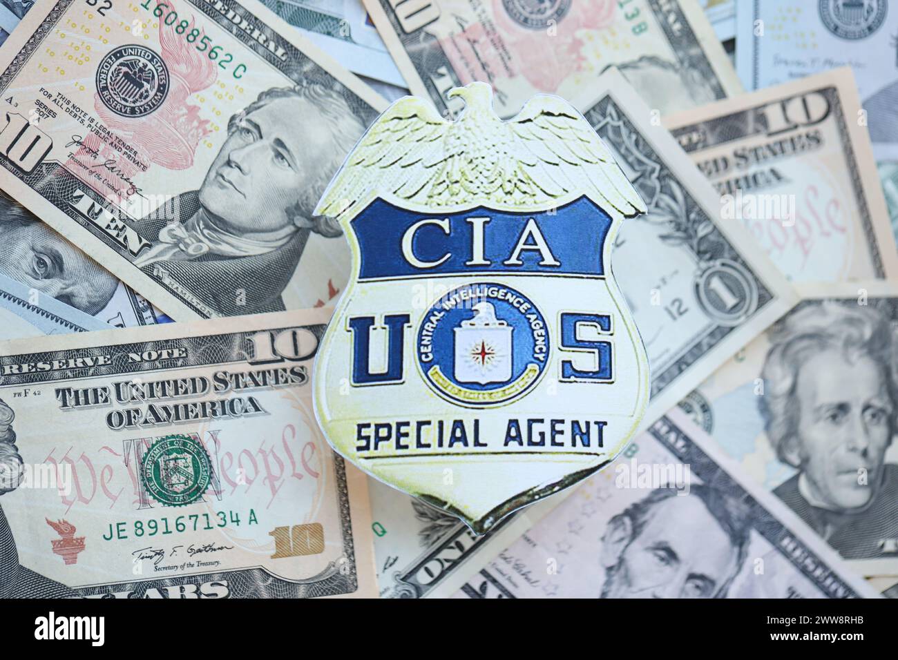 KYIV, UKRAINE - MARCH 9, 2024 US CIA Central Intelligence Agency badge ...