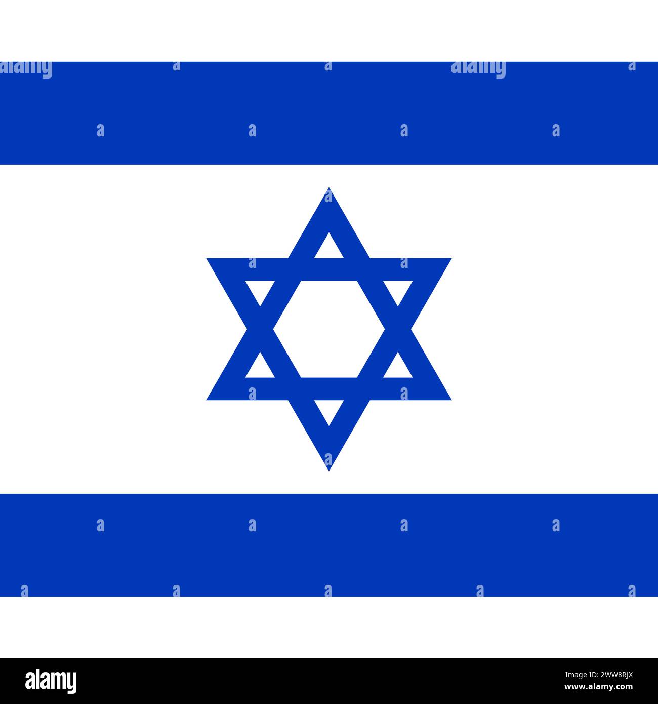 Israel flag - solid flat vector square with sharp corners Stock Vector ...