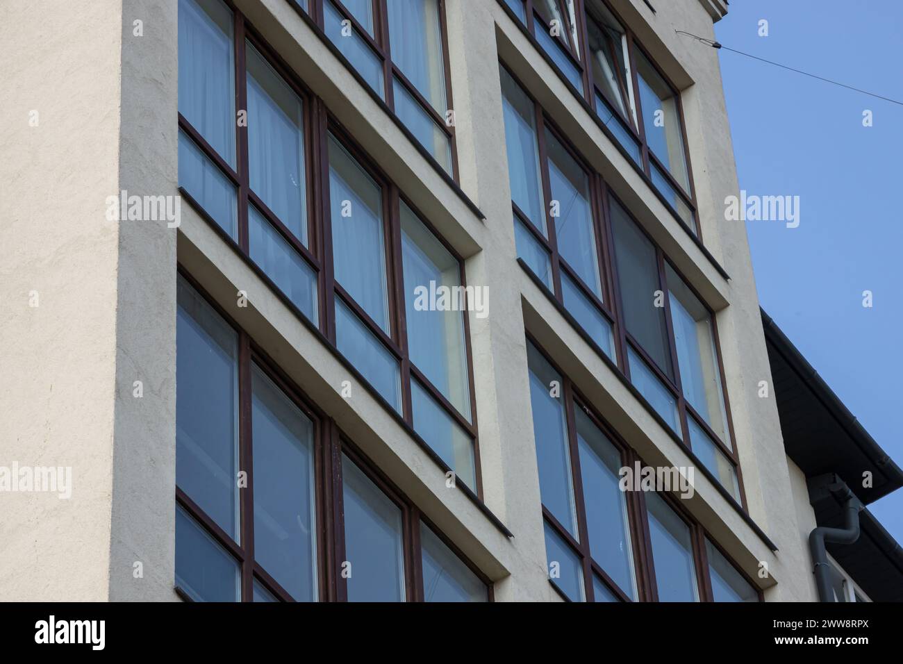 Modern European residential apartment buildings quarter. Abstract ...