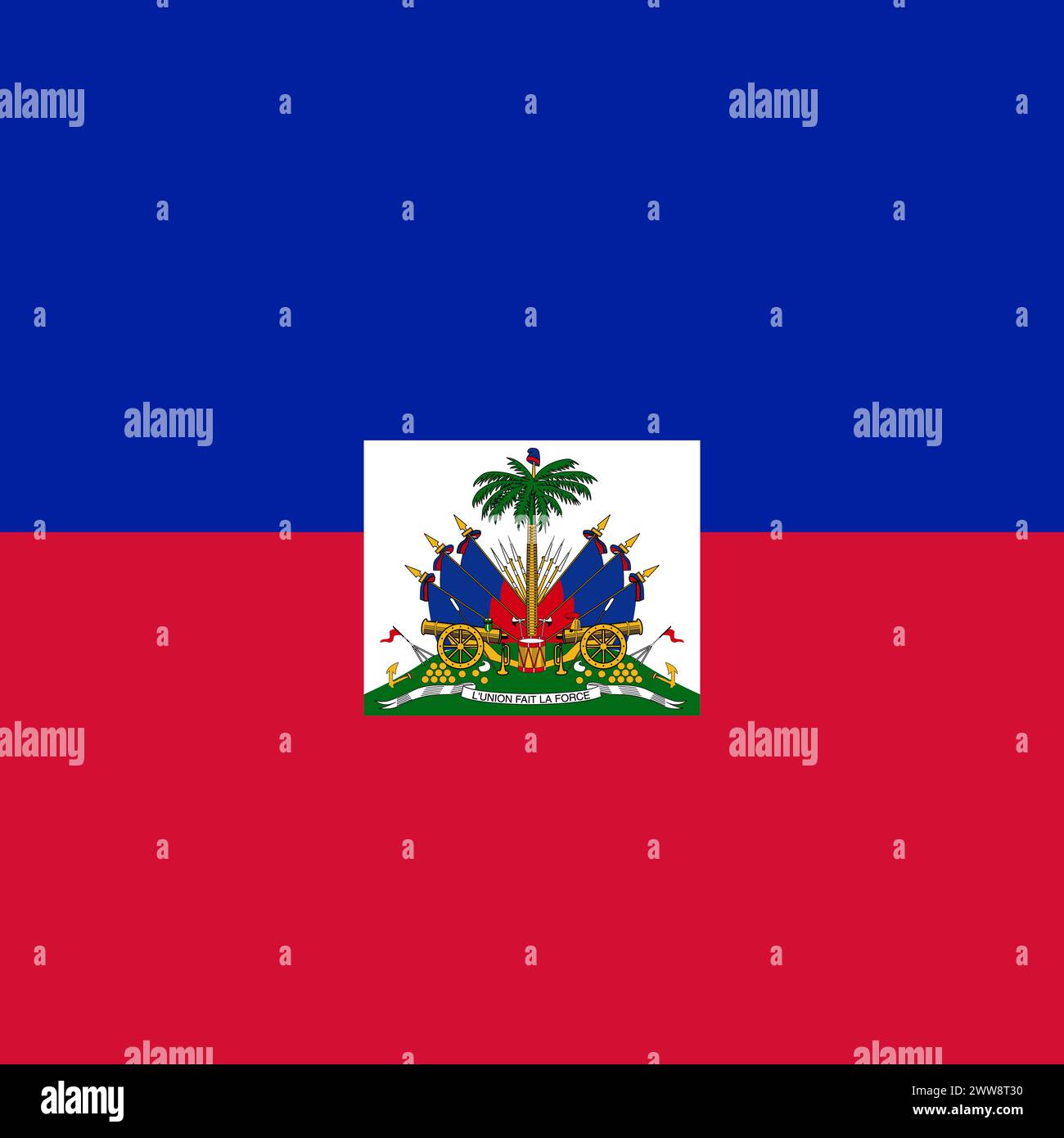 Haiti flag - solid flat vector square with sharp corners Stock Vector ...
