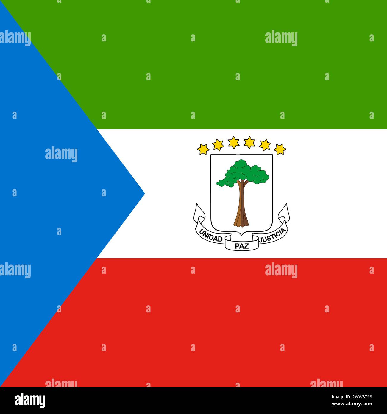 Equatorial Guinea flag - solid flat vector square with sharp corners Stock Vector Image & Art ...
