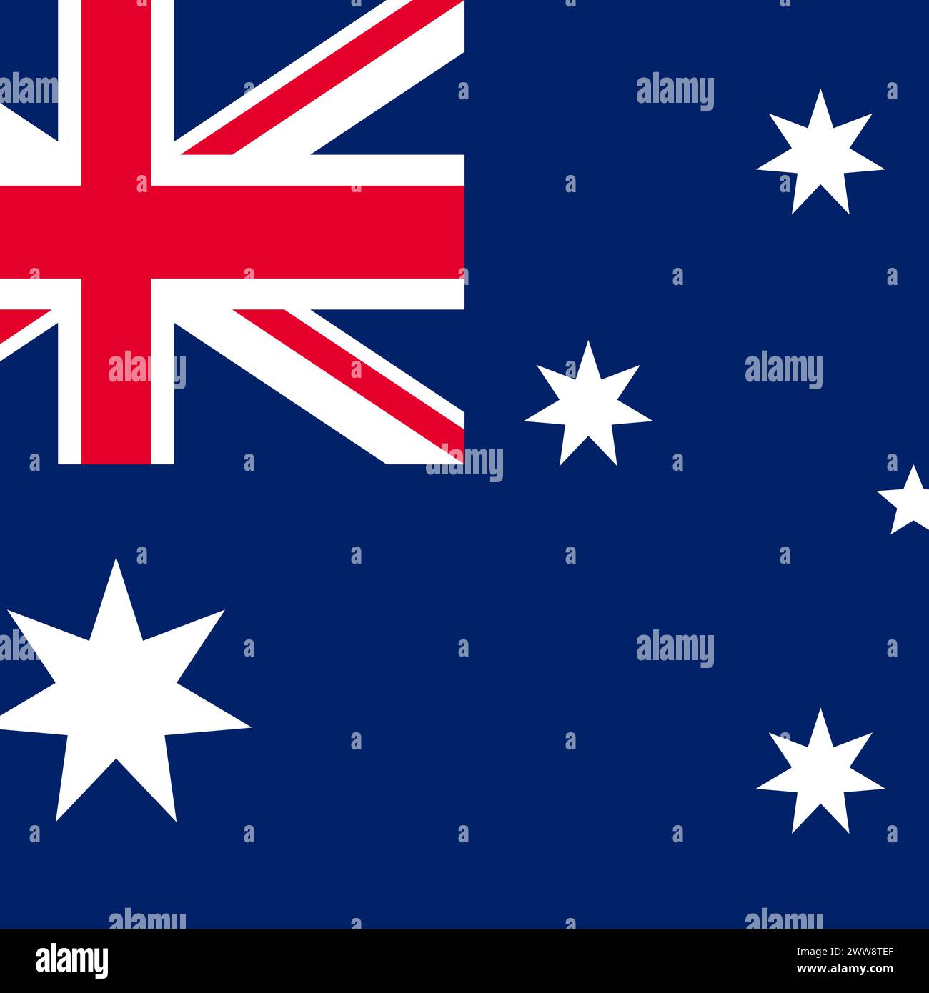 Australia flag - solid flat vector square with sharp corners Stock ...