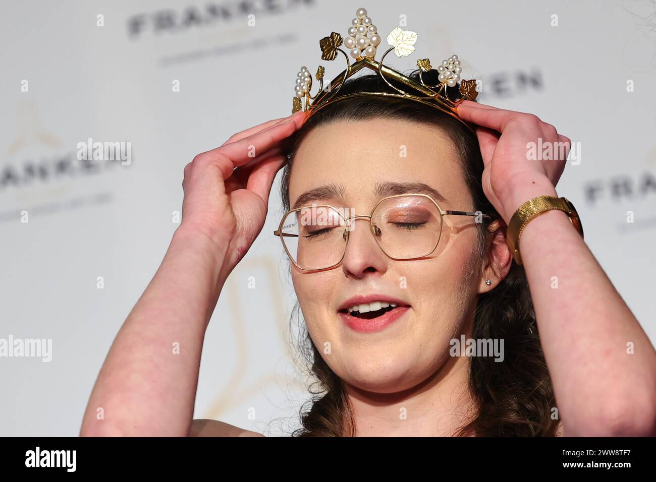 Aschaffenburg, Germany. 22nd Mar, 2024. The new Franconian Wine Queen ...