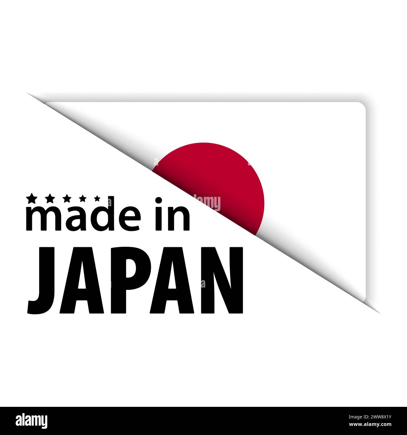 Made in japan sticker hi-res stock photography and images - Alamy