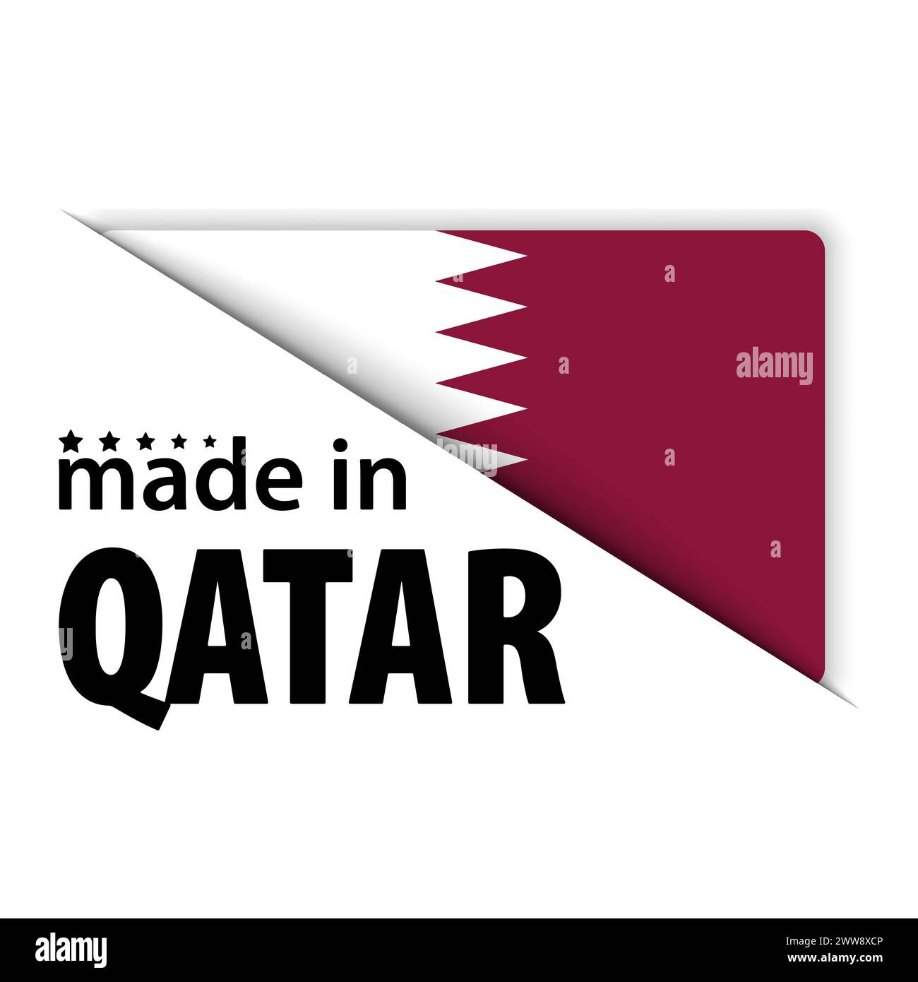 Made in Qatar graphic and label. Element of impact for the use you want ...