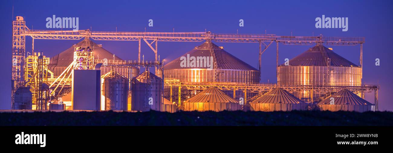 Silo Complex: Grain Storage and Elevator Stock Photo - Alamy