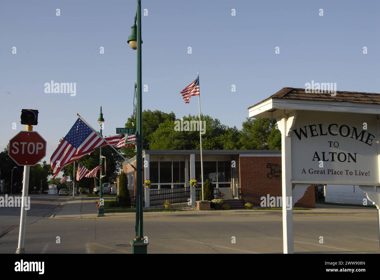 Alton /Iowa /USA/ 14.june 2014 Life in small town alton iowa rular ...