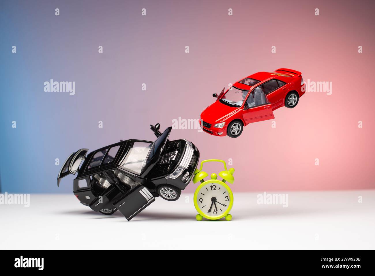 toy car accident car insurance concept Stock Photo - Alamy
