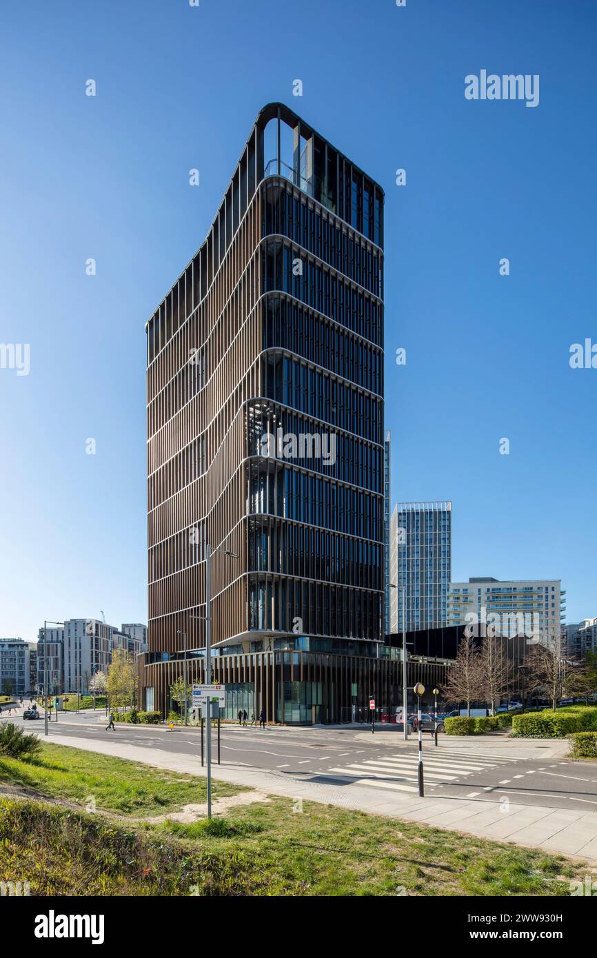 Early evening sun on the corner of the building from the south west ...