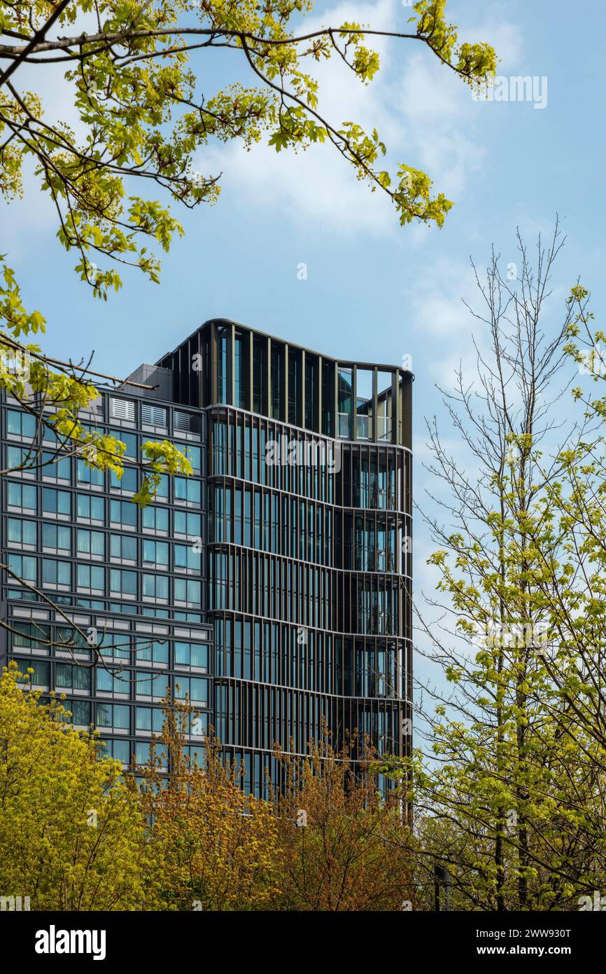 Looking though the trees from a nearby park. The Gantry, London, United ...