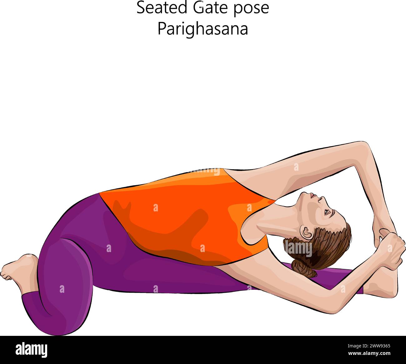 Seated gate pose Stock Vector Images - Alamy