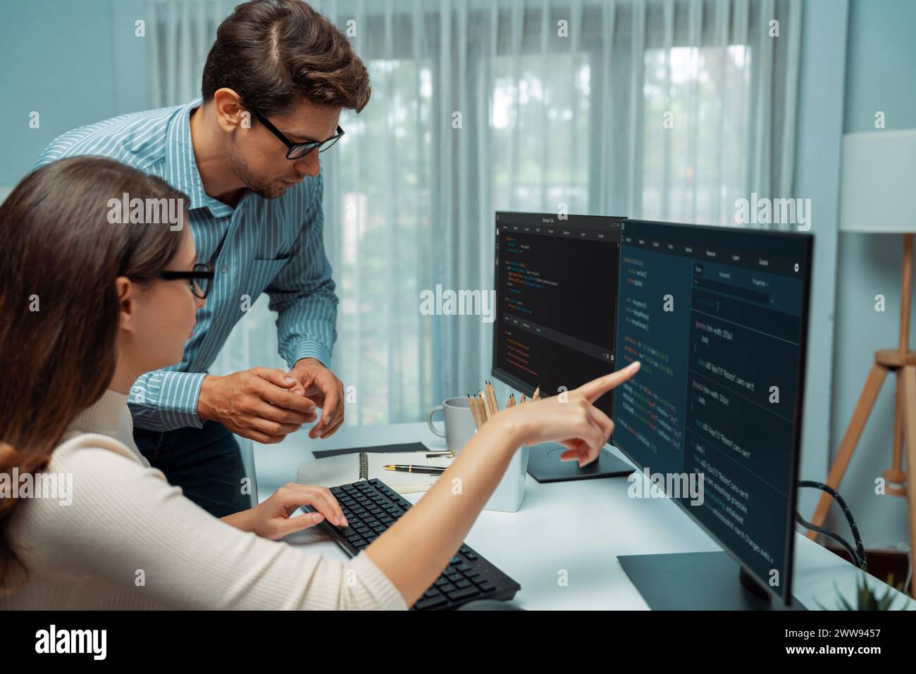 Team Skilled Developers Program Thinking Newest Coding Creative Website Planning Software