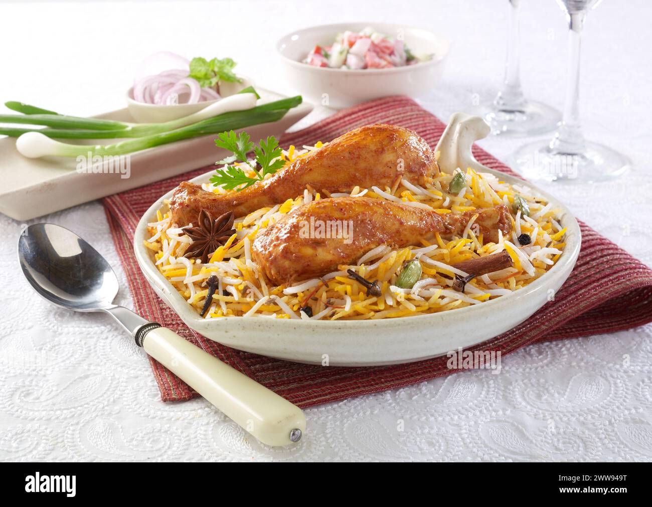 Chicken Biryani prepared with finest quality basmati rice, Chicken meat ...