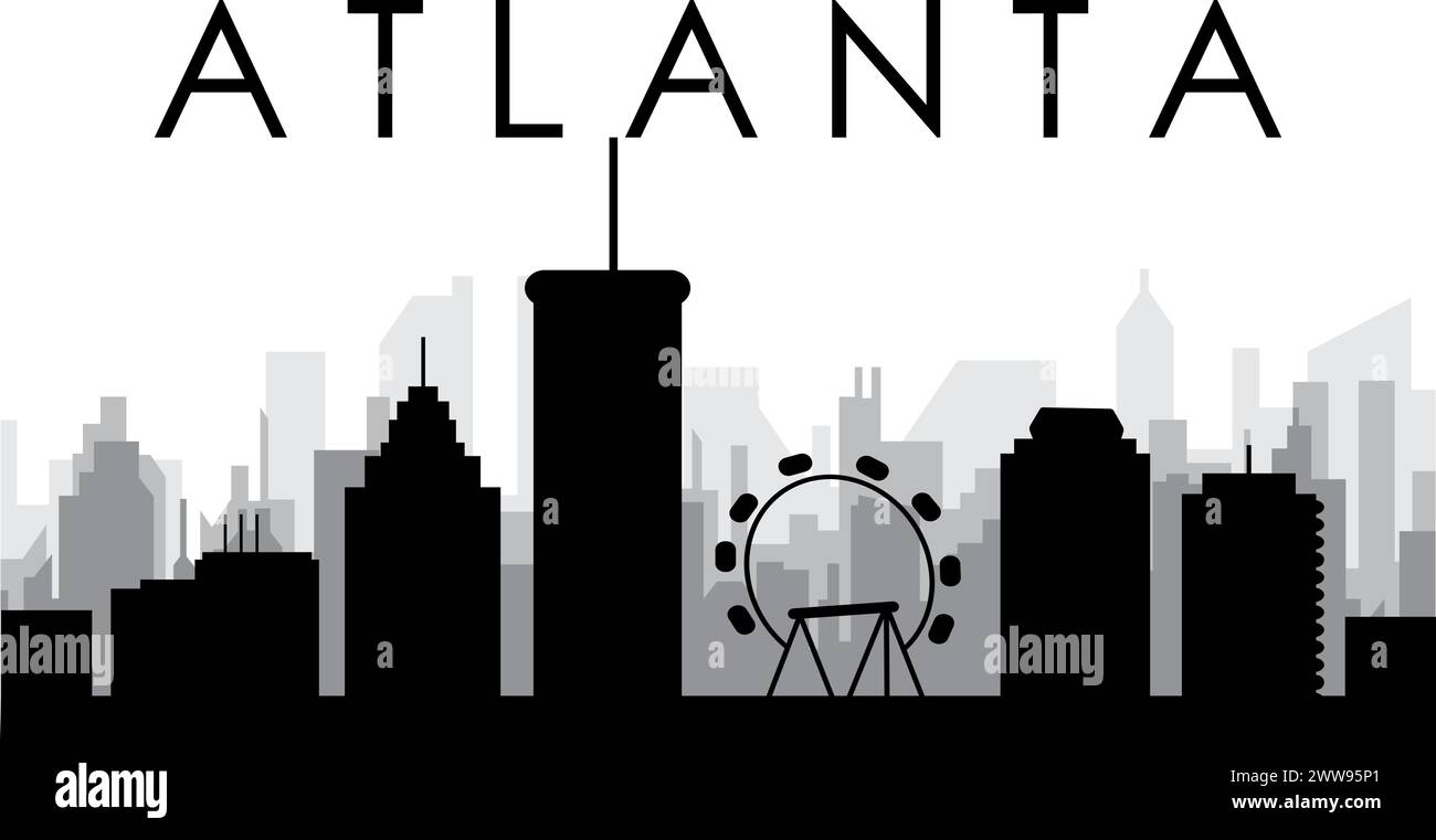 Atlanta city skyline silhouette Stock Vector Images - Alamy