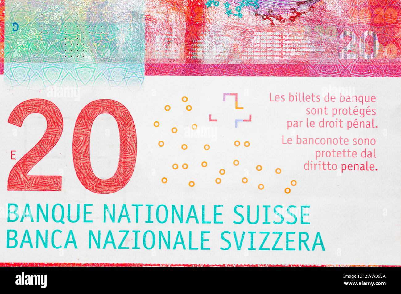 CHF money banknotes, detail photo of swiss franc. Swiss Franc currency ...